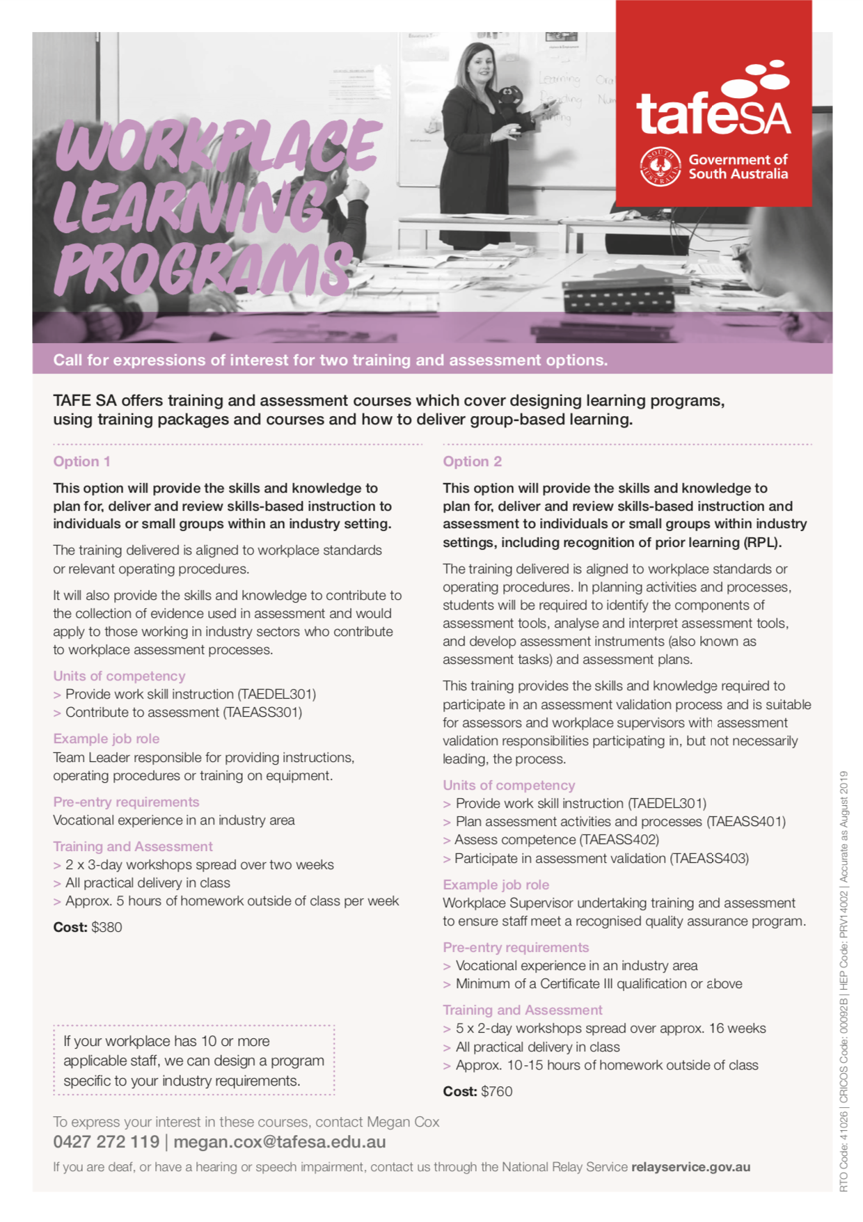 TAFE SA – Workplace Learning Programs in Port Augusta – Kokatha