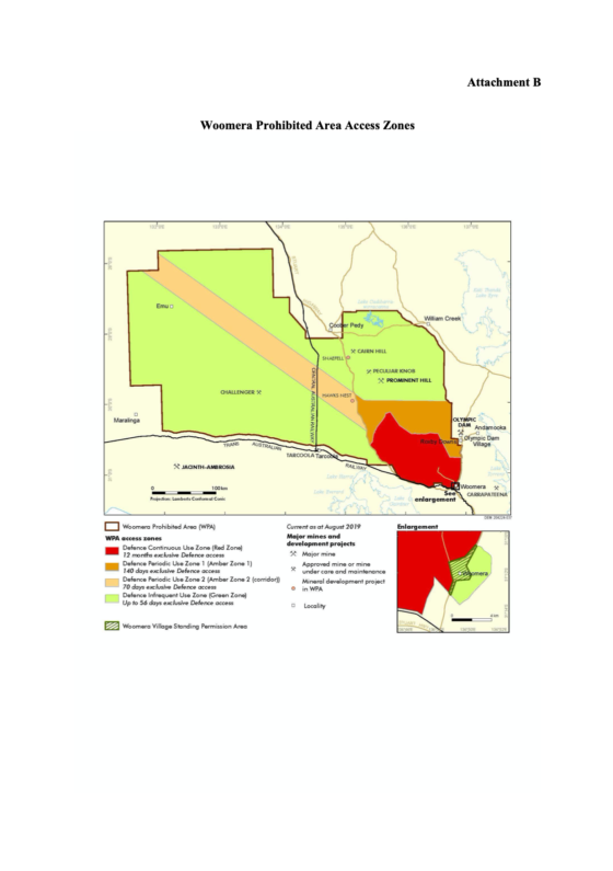 Woomera Prohibited Area – Exclusion Periods-Financial Period 2020-21 ...