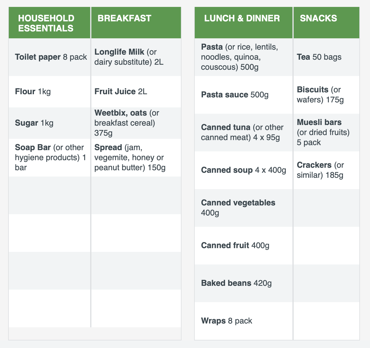 Woolworths Basics Box Delivery – Kokatha