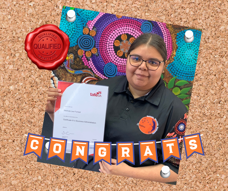 Celebrating Staff wins - Well Done Mindy | Kokatha
