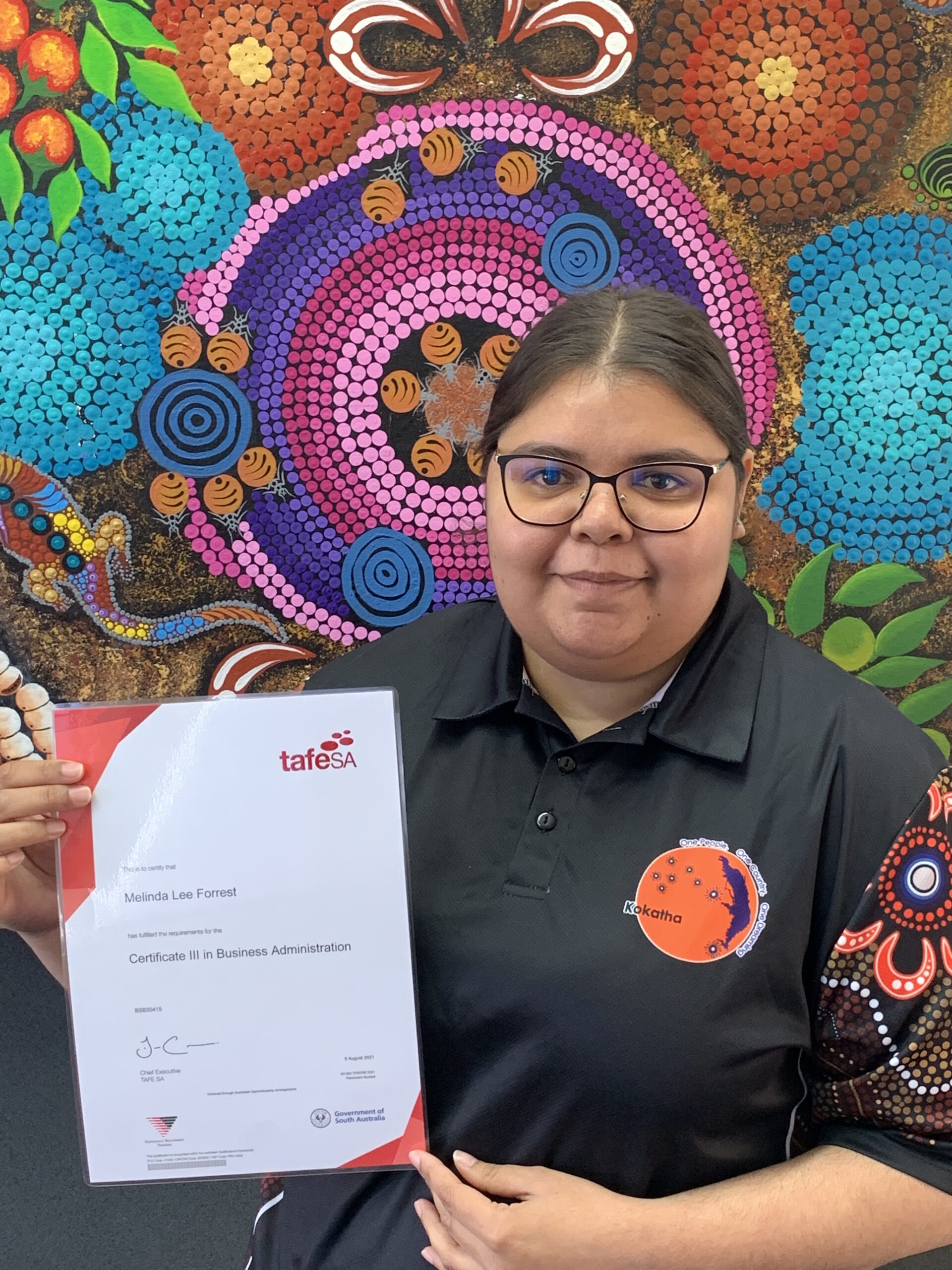 Celebrating Staff wins – Well Done Mindy – Kokatha